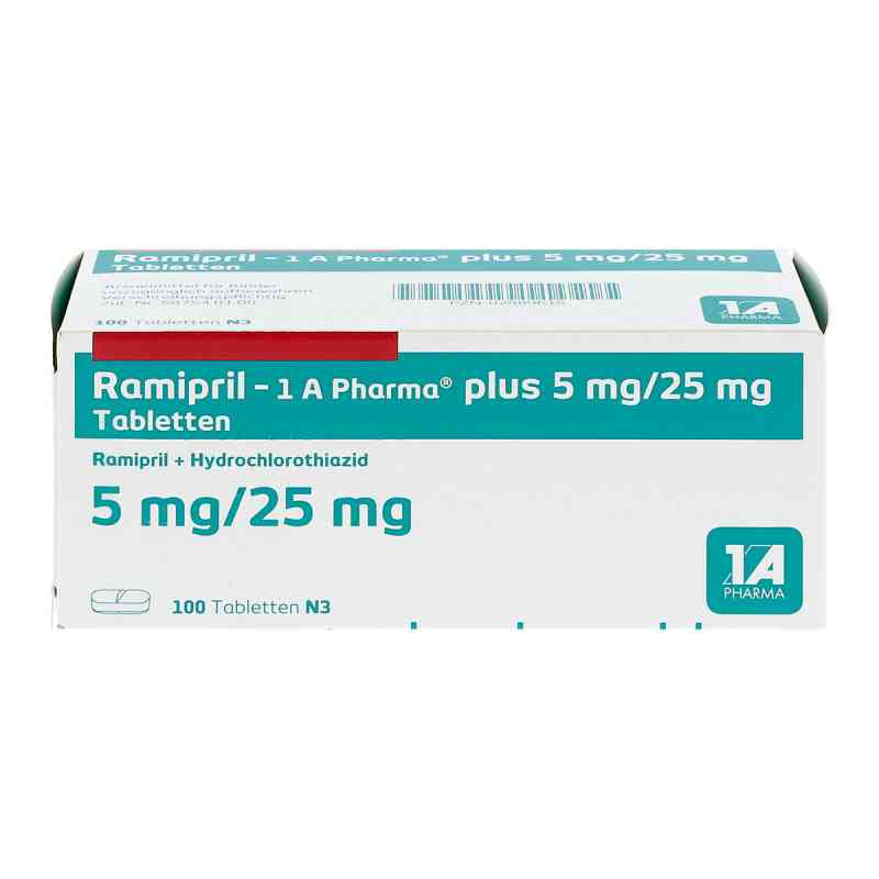 Ramipril 1a Pharma plus 5 mg/25 mg Tabletten 100 stk