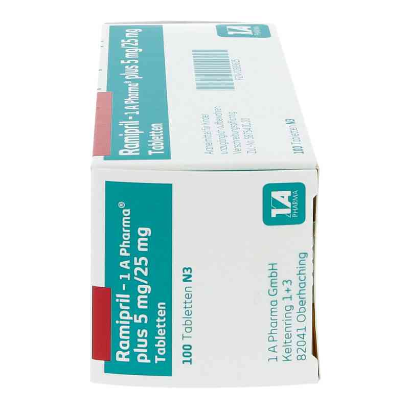 Ramipril 1a Pharma plus 5 mg/25 mg Tabletten 100 stk
