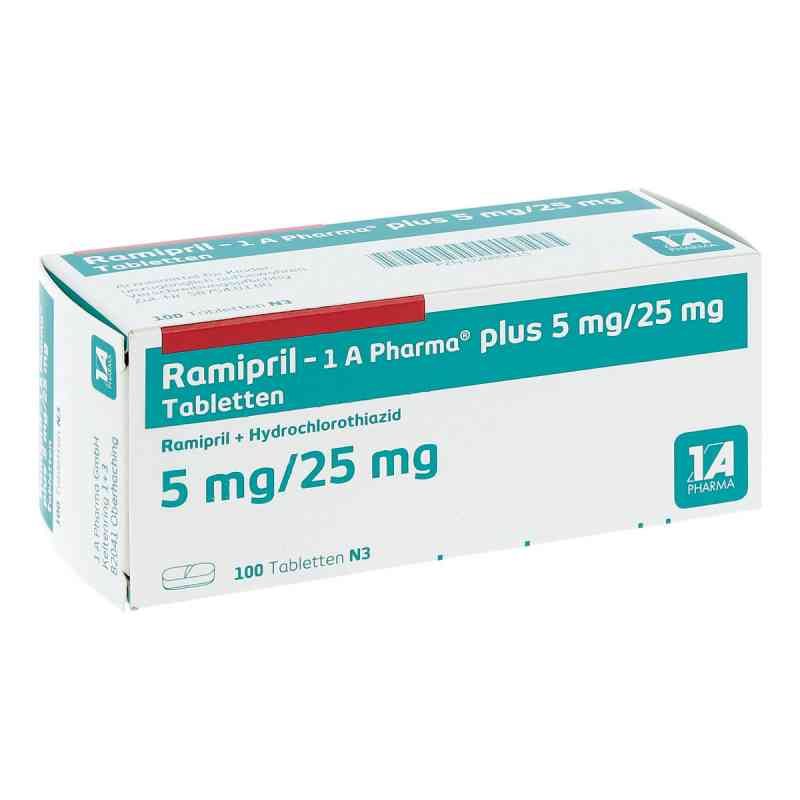Ramipril 1a Pharma plus 5 mg/25 mg Tabletten 100 stk