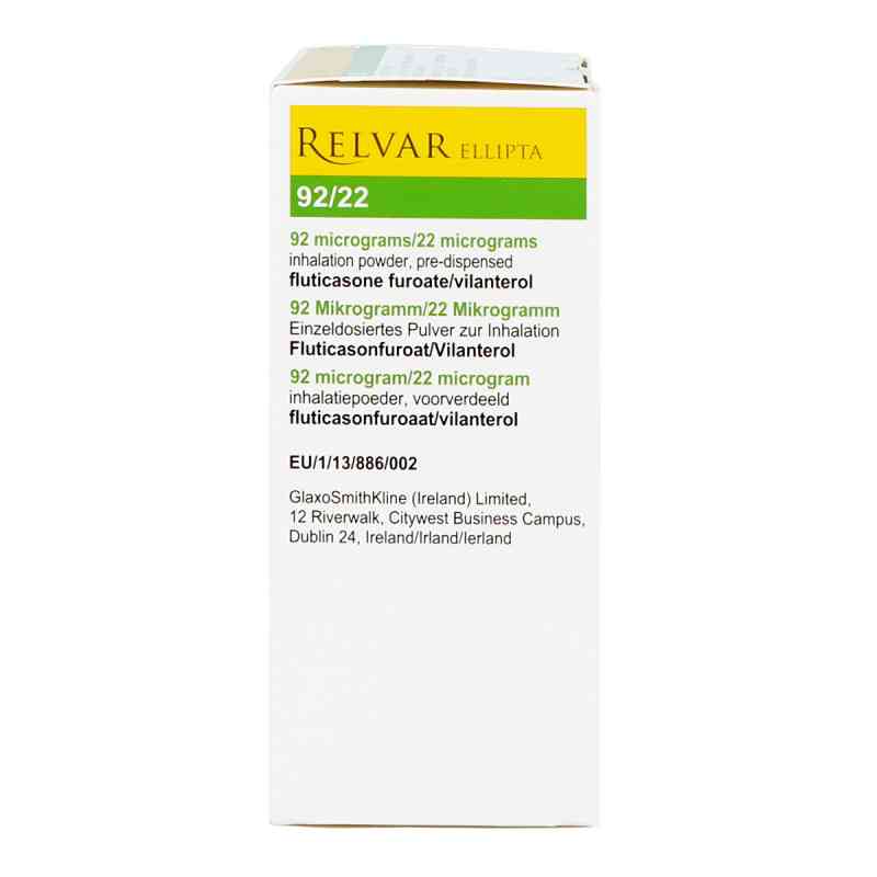 Relvar Ellipta 92 Mikrogramm/22 Mikrogramm Inh.-p. 1X30 stk