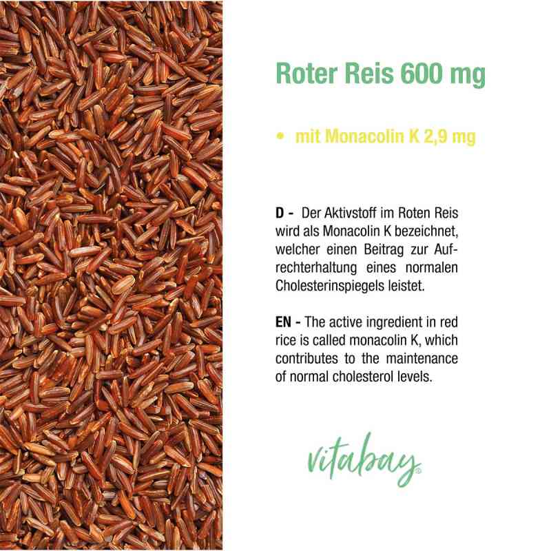 Roter Reis 600 Mg m.0,49% Monacolin K Vegan Tabletten 120 stk