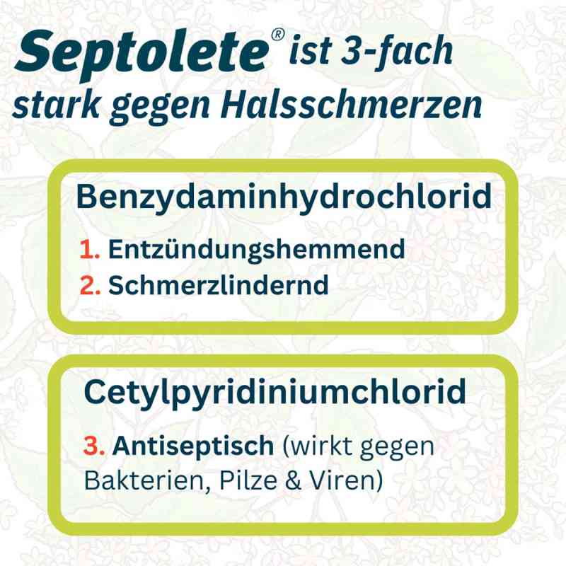 Septolete Zitrone-Holunder-Geschmack 3 mg / 1 mg Lutschtabletten 16 stk