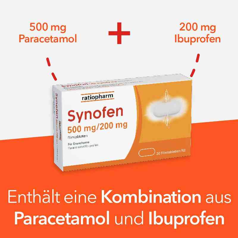 Synofen 500 Mg/200 Mg Filmtabletten 3x20 stk online kaufen