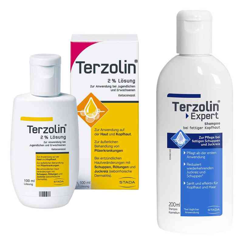 Terzolin Lösung 2% + Expert Shampoo bei fettiger Kopfhaut 1 stk