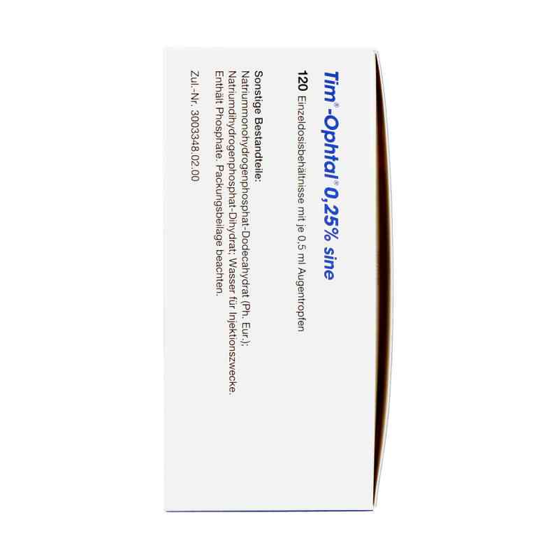 Tim-Ophtal 0,25% sine Augentropfen 0,5ml 120X0.5 ml
