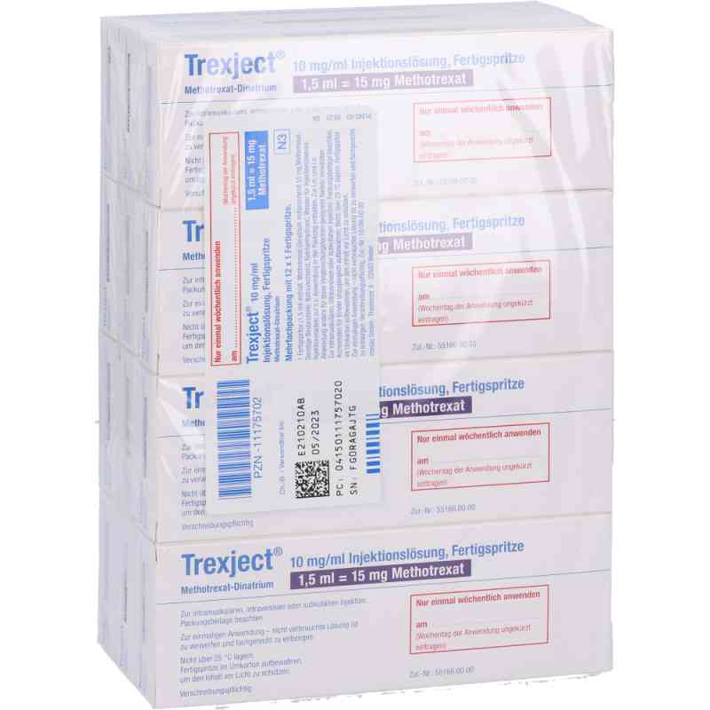 Trexject 15 mg 10 mg/ml iniecto -lsg.i.e.fertigspr. 12 stk
