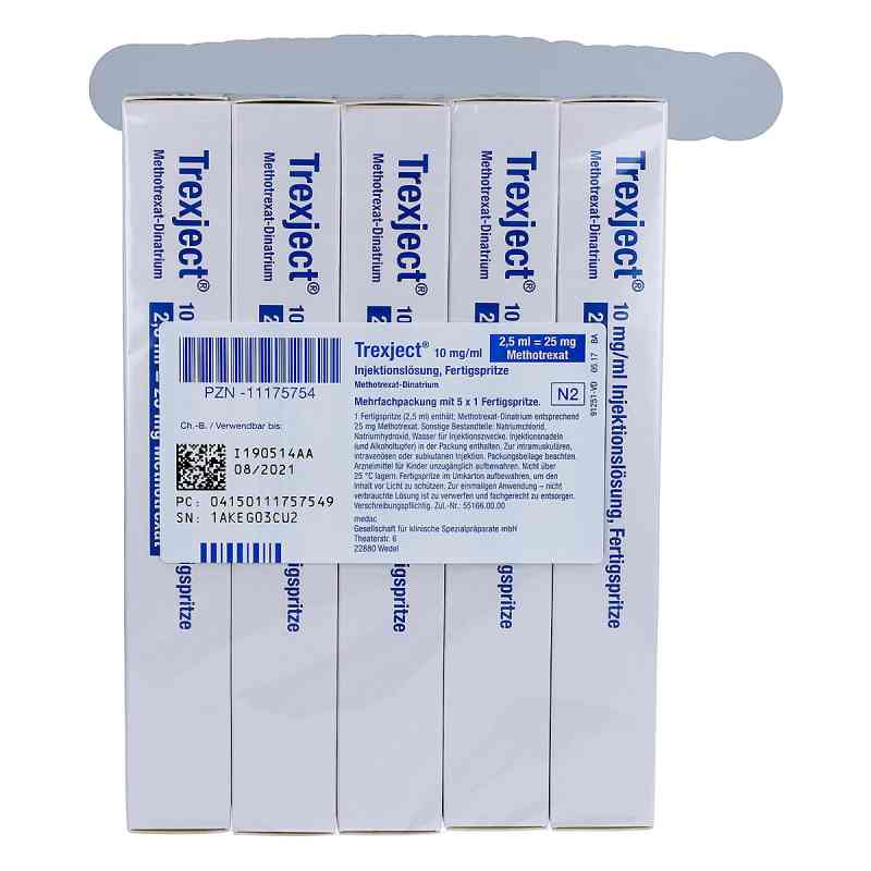 Trexject 25 mg 10 mg/ml iniecto -lsg.i.e.fertigspr. 5 stk
