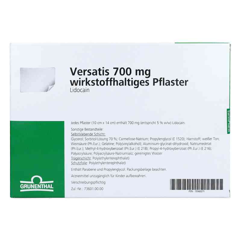 Versatis 700 mg wirkstoffhaltiges Pflaster 30 stk