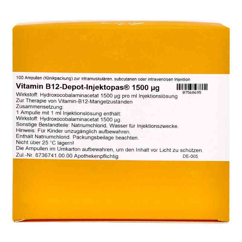 Vitamin B12-Depot-Injektopas 1500 µg Injektionslösung 100X1 ml