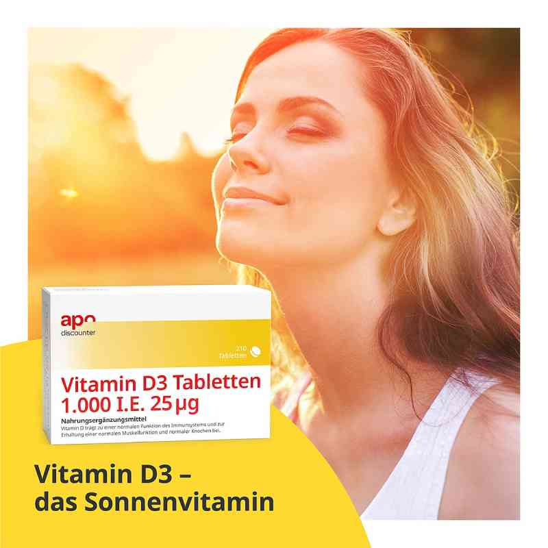 Vitamin D3 Tabletten 1000 I.E. von apodiscounter 210 stk