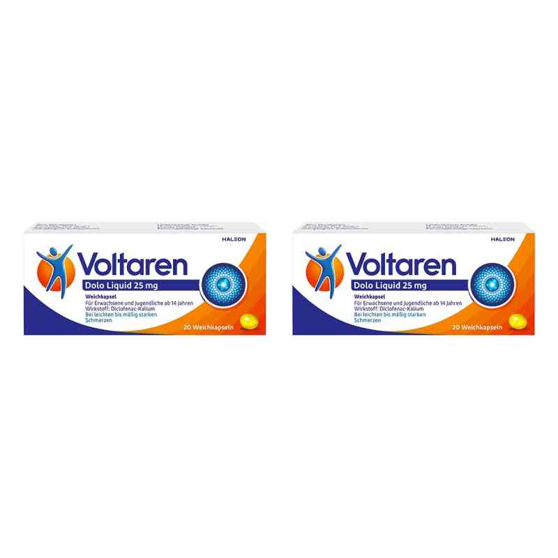 Voltaren Dolo Liquid 25mg Weichkapsel mit Diclofenac 2x20 stk