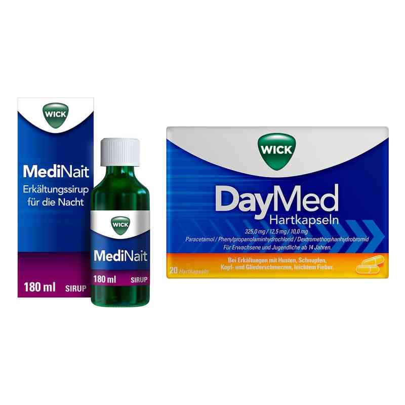 Wick MediNait Erkältungssirup für die Nacht 180 ml + DayMed 20 stk ...