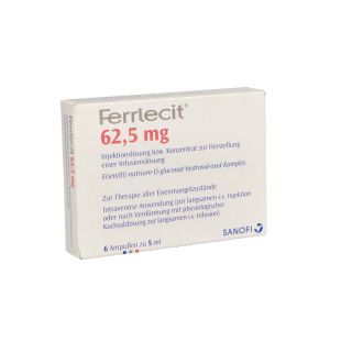 Ferrlecit 62,5 mg Ampullen 6X5 ml online kaufen
