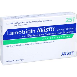 Lamotrigin Aristo 25 mg Tab.z.her.e.susp.z.einn. 100 stk