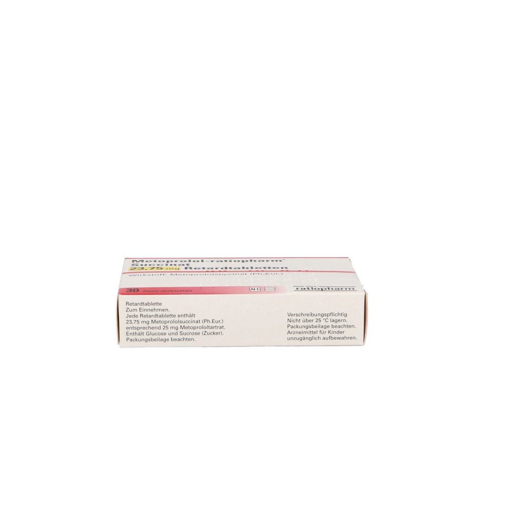 Metoprolol-ratiopharm Succinat 23,75mg Retardtabletten 30 stk