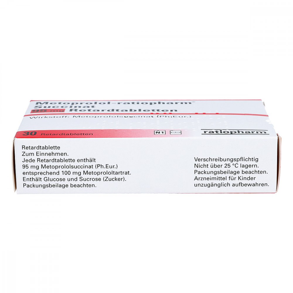 Metoprolol-ratiopharm Succinat 95mg 30 stk günstig bei apo.com
