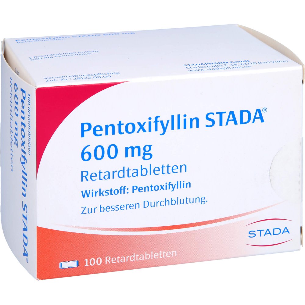 Pentoxifyllin Stada 600 mg retard Tabletten 100 stk