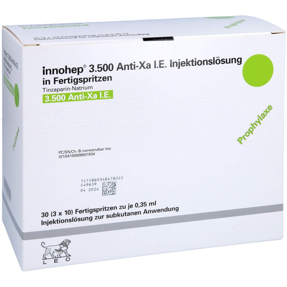 Innohep 3.500 Anti-xa I.e./ml 0,35ml Fertigspritze 30X0.35 ml
