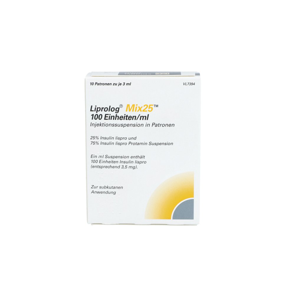 Liprolog Mix25/75 100 Einheiten/ml für Pen Patrone 3ml 10X3 ml