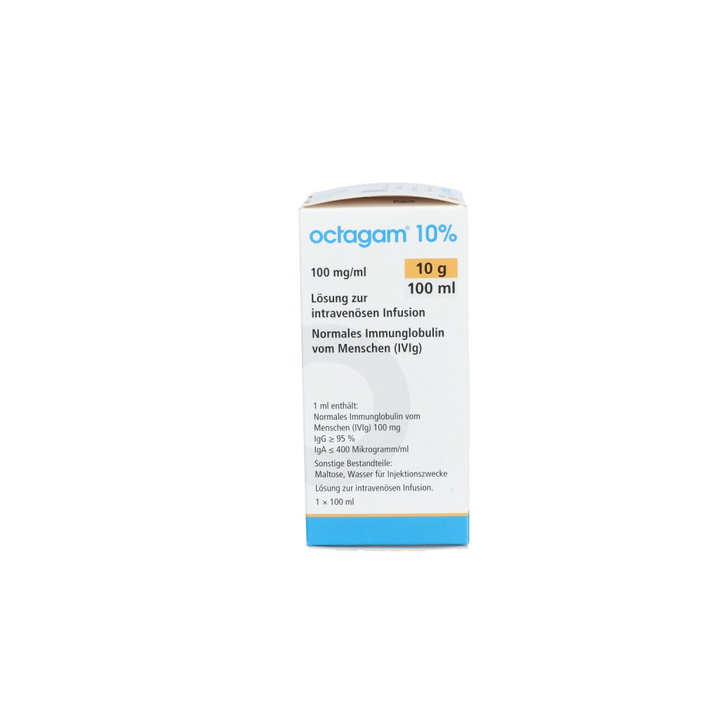 Octagam 10% 10 g Igg intravenös Lösung Infusionsflaschen 100 ml