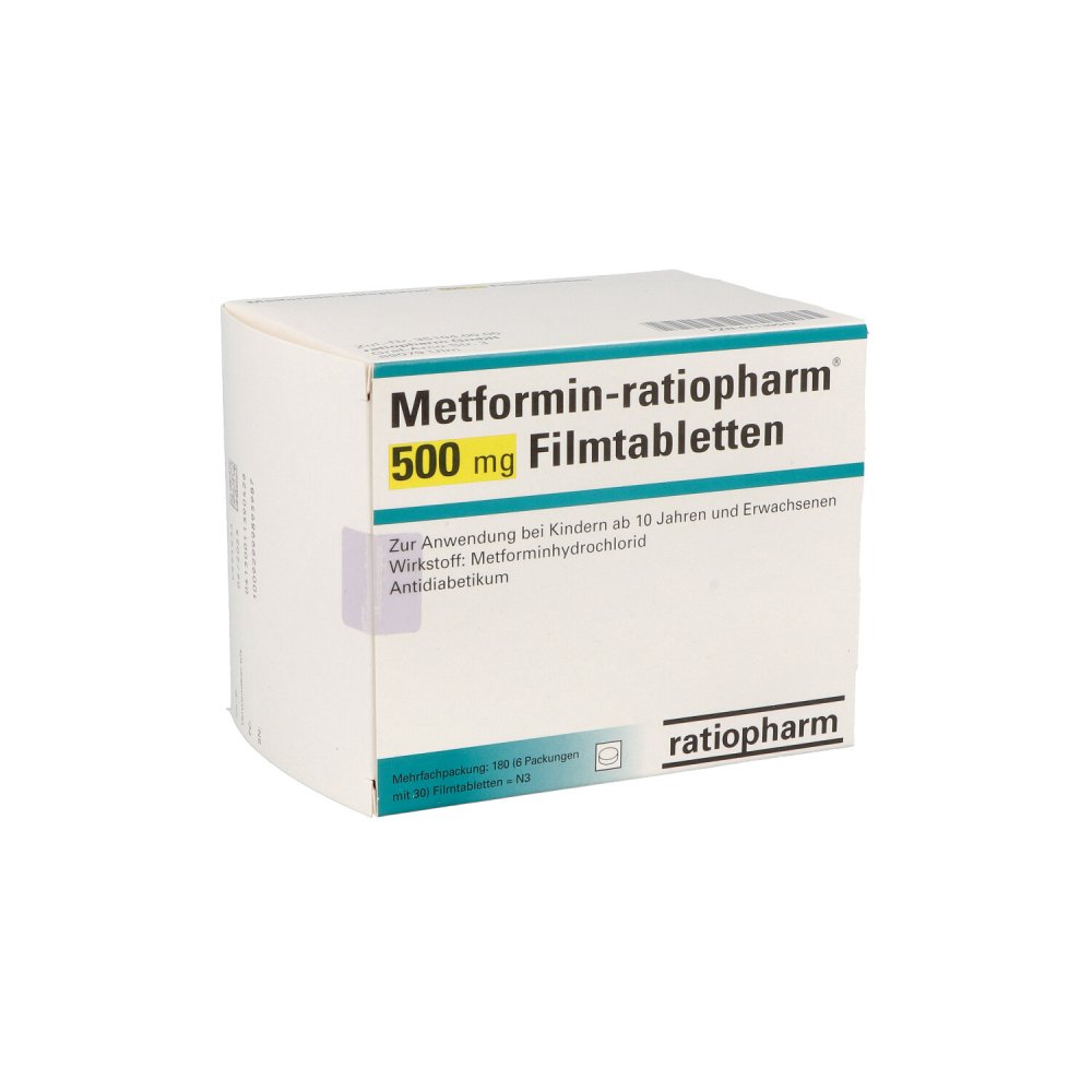 Metformin-ratiopharm 500mg 180 stk günstig bei apo.com