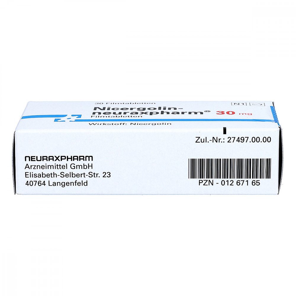 Nicergolin neuraxpharm 30 mg Filmtabletten 30 stk