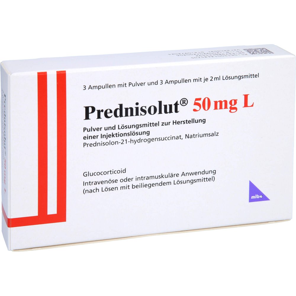 Prednisolut 50 mg L Plv.u.lm.z.h.e.injektionslsg. 3 stk