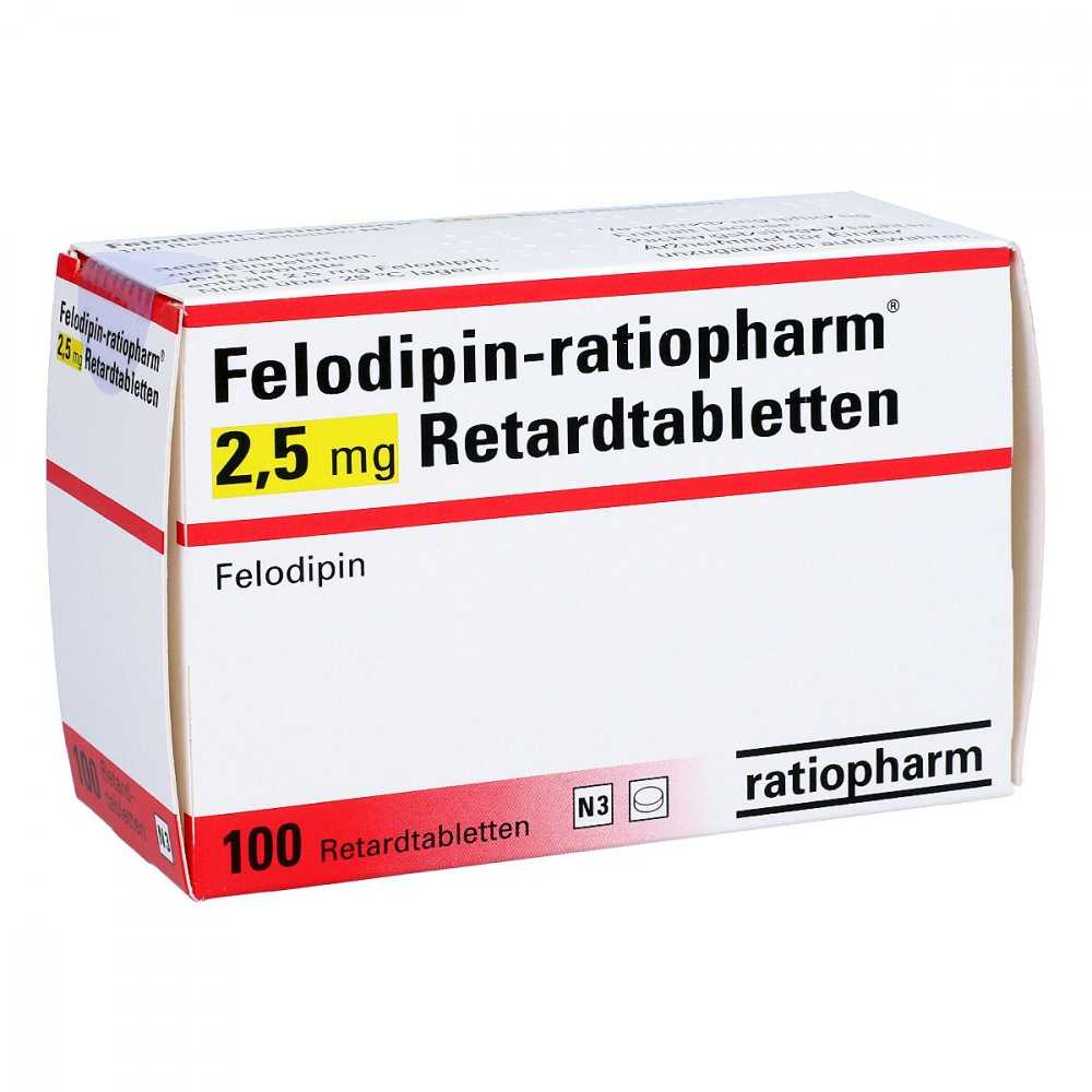 Felodipin-ratiopharm 2,5mg 100 stk günstig bei apo.com