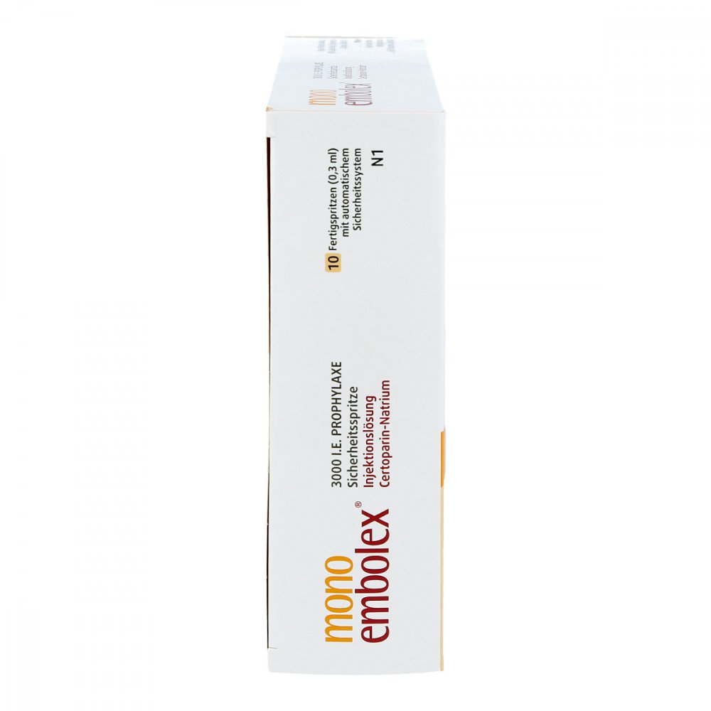 Mono Embolex 3.000 I.e.prophyl.sicherh.spr. 10 stk