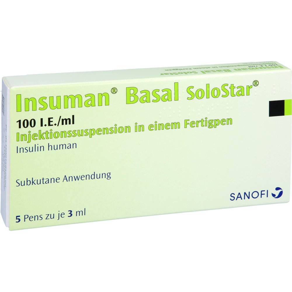 Insuman Basal 100 I.e./ml Solostar Fertigpen 5X3 ml