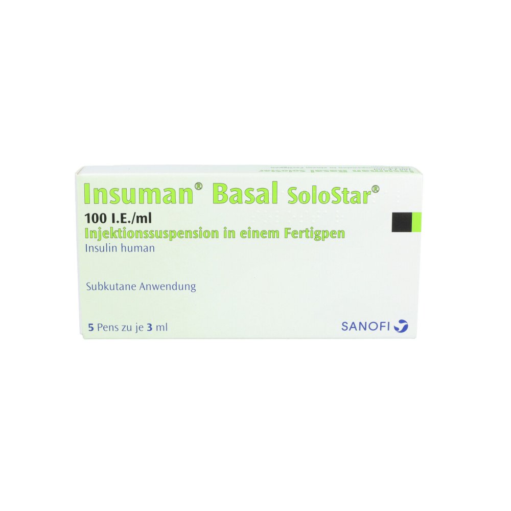Insuman Basal 100 I.e./ml Solostar Fertigpen 5X3 ml