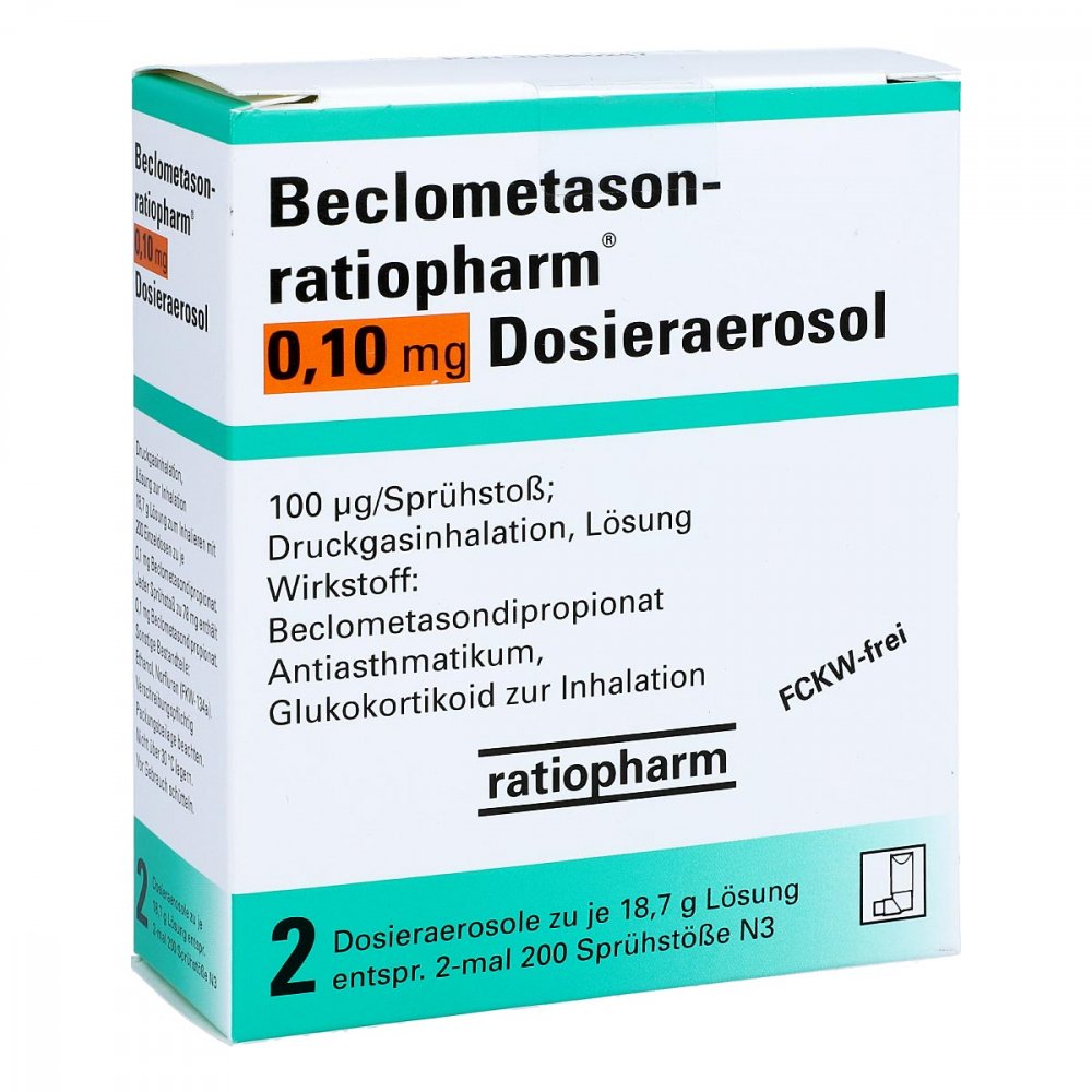 Beclometason-ratiopharm 0,10mg 2 stk günstig bei apo.com