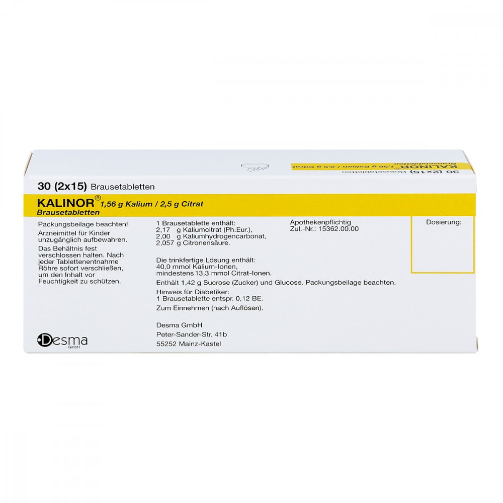 Kalinor Brausetabletten 2X15 stk günstig bei apo.com