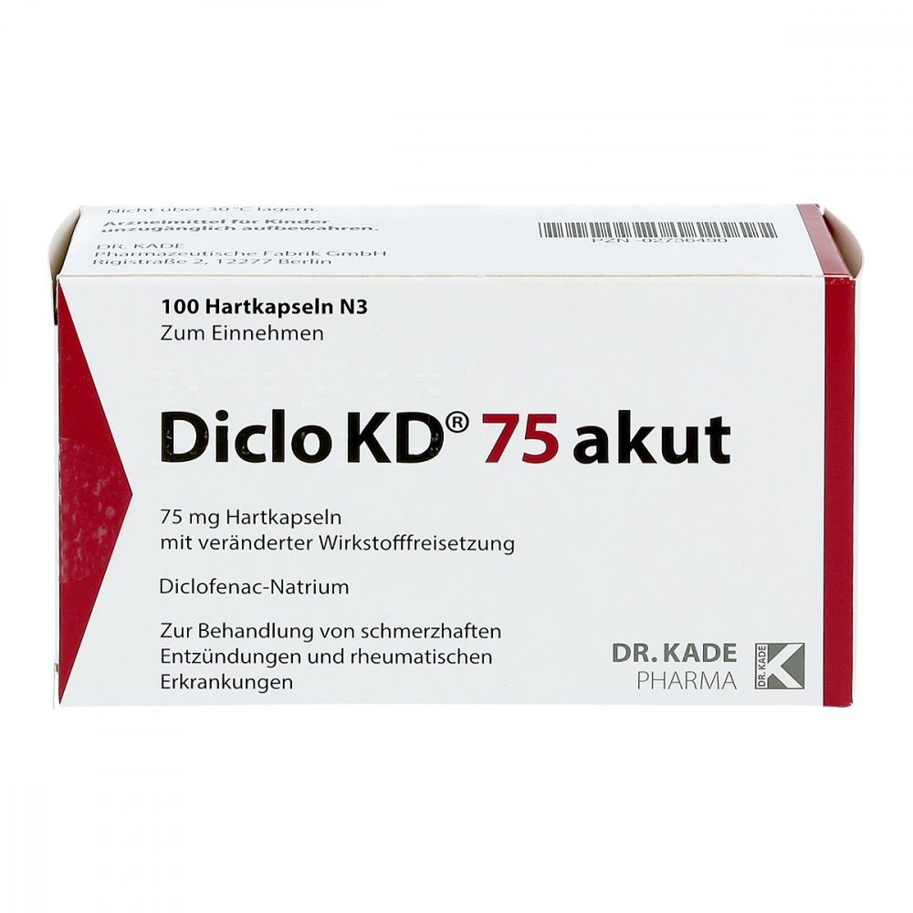 Diclo Kd 75 akut hartkapsel mit msr.überz.pellets 100 stk