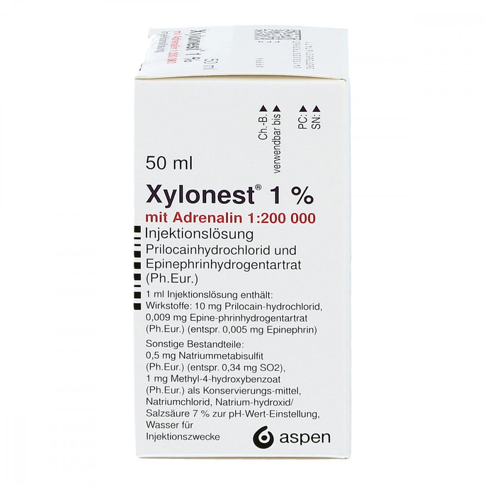 Xylonest 1% mit Adrenalin Fl. Injektionslösung 50 ml