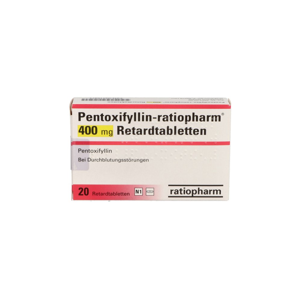 Pentoxifyllin ratiopharm 400 mg Retardtabletten 20 stk