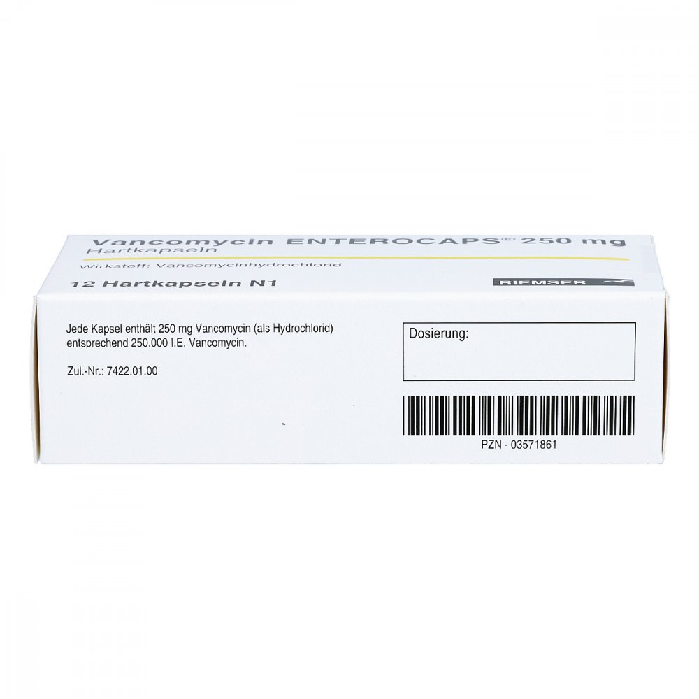 Vancomycin Enterocaps 250 mg Hartkapseln 12 stk