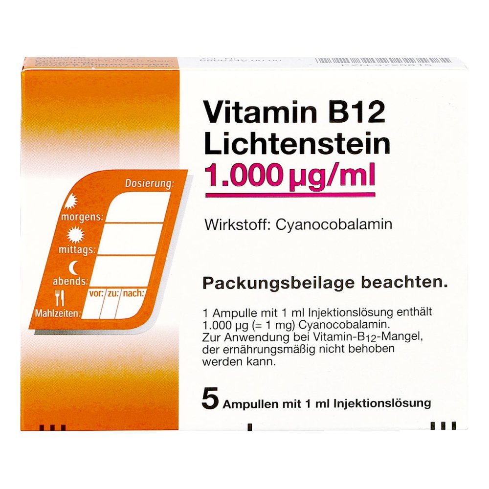 Vitamin B12 1000 [my]g Lichtenstein Ampullen 5X1 ml