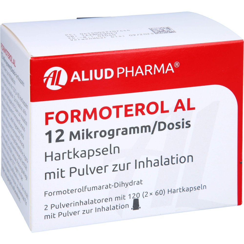 Formoterol Al 12 [my]g/dosis Inhalationskaps.+2 In 120 stk