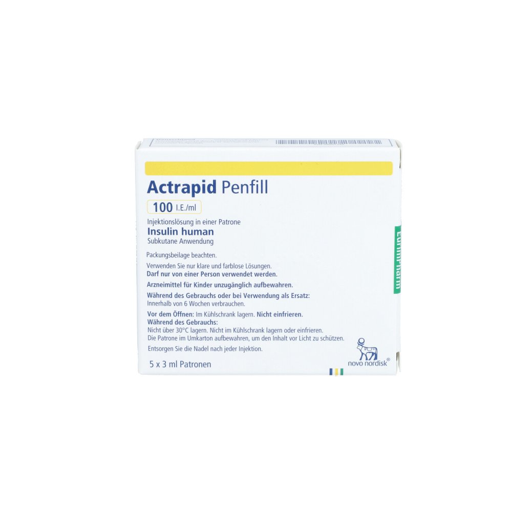 Actrapid Penfill 100 Internationale Einheiten pro Milliliter 5X3 ml