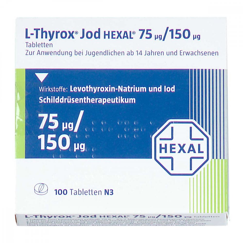 L-Thyrox Jod HEXAL 75μg/150μg 100 stk günstig bei apo.com