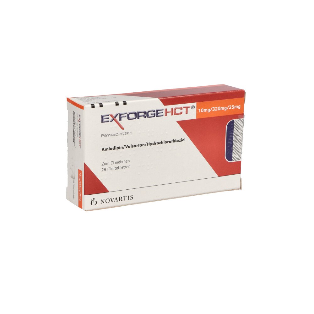 Exforge Hct 10 mg/320 mg/25 mg Filmtabletten 28 stk