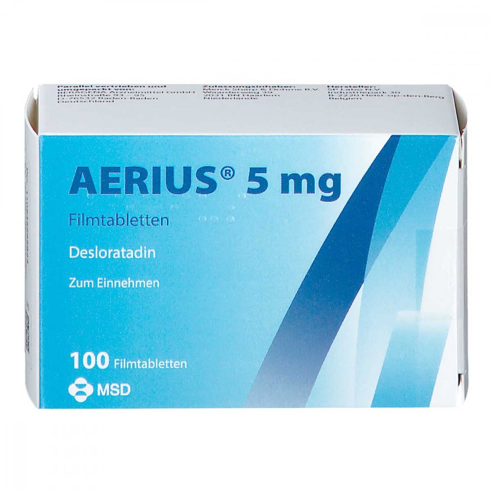 AERIUS 5mg 100 stk günstig in der Online Apotheke apo.com bestellen