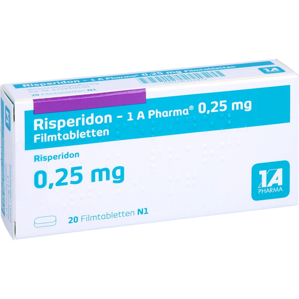 Risperidon-1a Pharma 0,25 mg Filmtabletten 20 stk