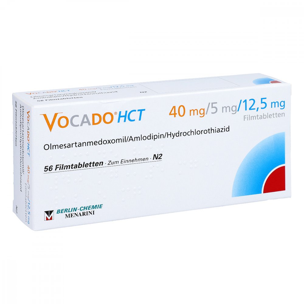 Vocado Hct 40 mg/5 mg/12,5 mg Filmtabletten 56 stk