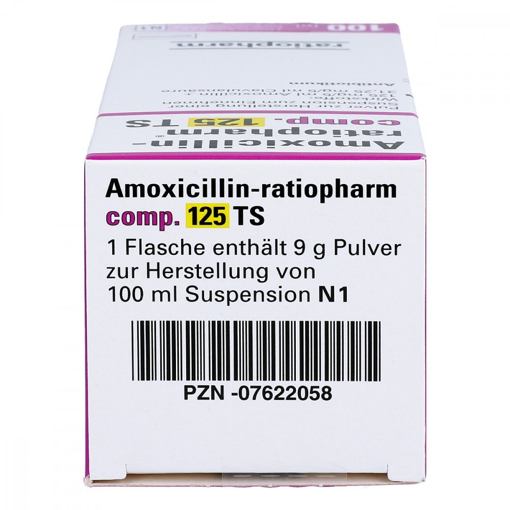 Amoxicillin-ratiopharm compositus 125 TS 100 ml