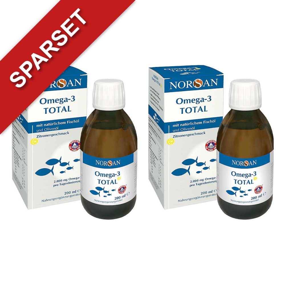 Omega 3 Total Fischöl flüssig Norsan 2x200 ml