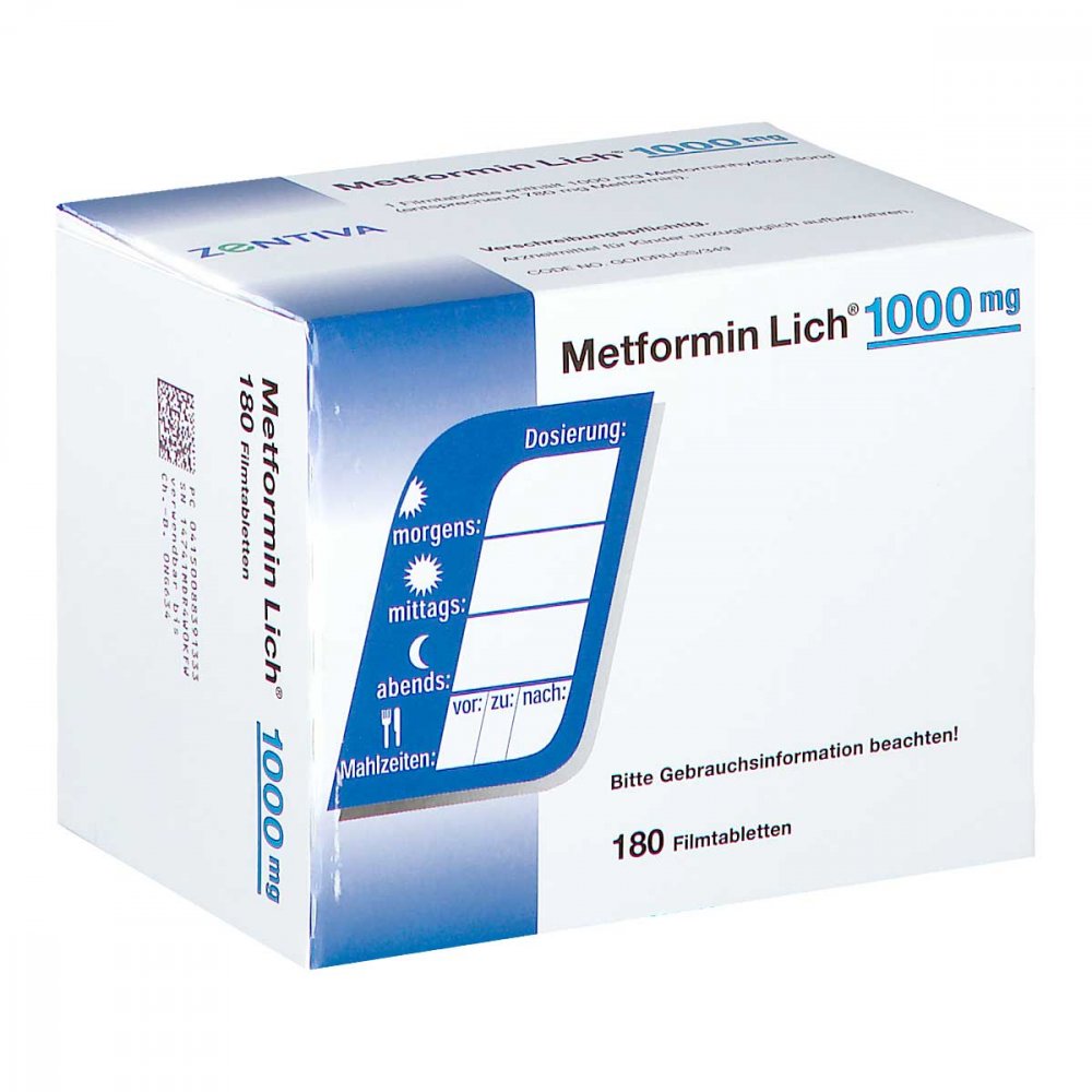 Metformin Lich 1000mg 180 stk günstig bei apo.com