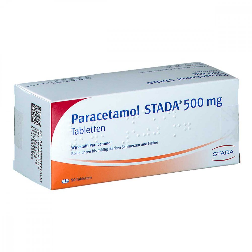 Paracetamol STADA 500mg (verschreibungspflichtig) 50 stk