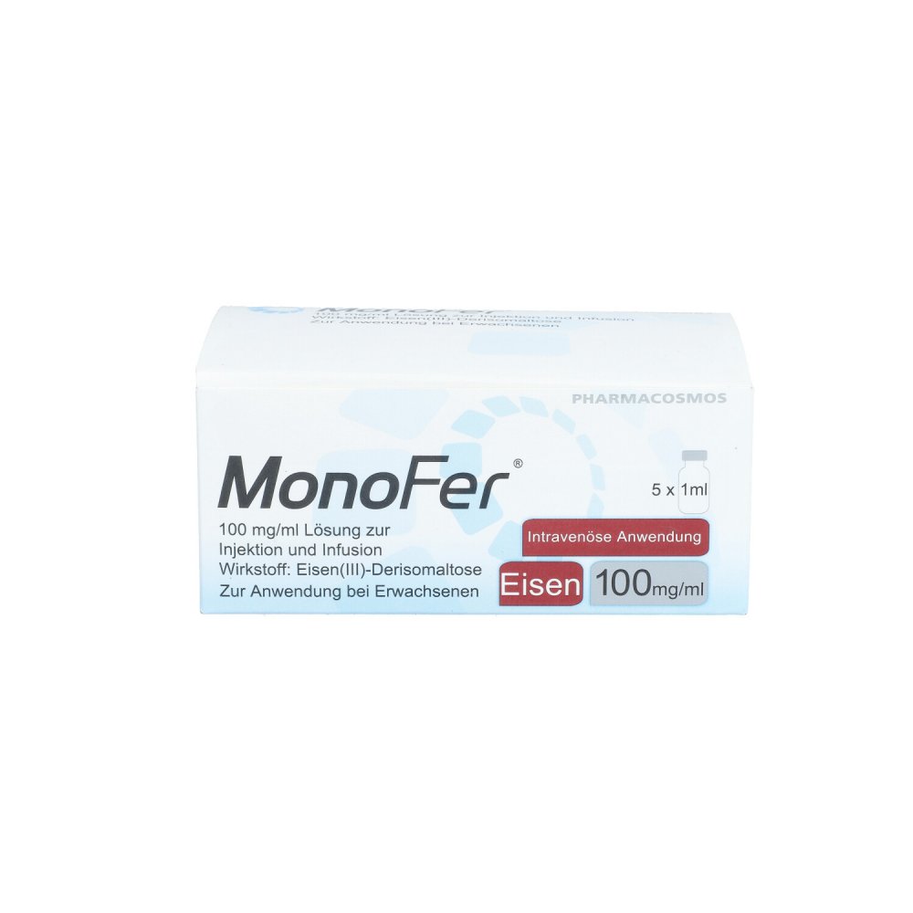 Monofer 100 mg/ml Lösung zur, zum injektion/infusion Dsfl. 5X1 ml